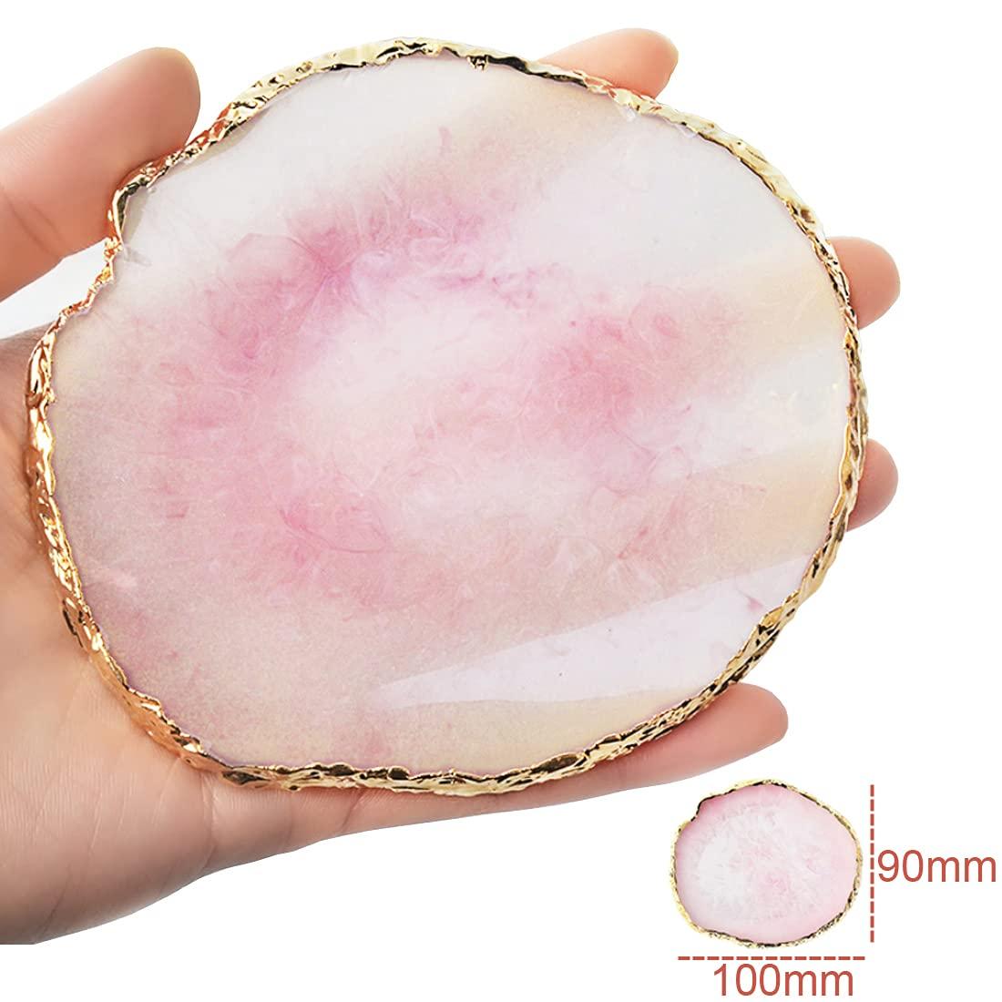 Resin Nail Art Palette - Pink Gilded Edge Makeup Display Board | Buy ...