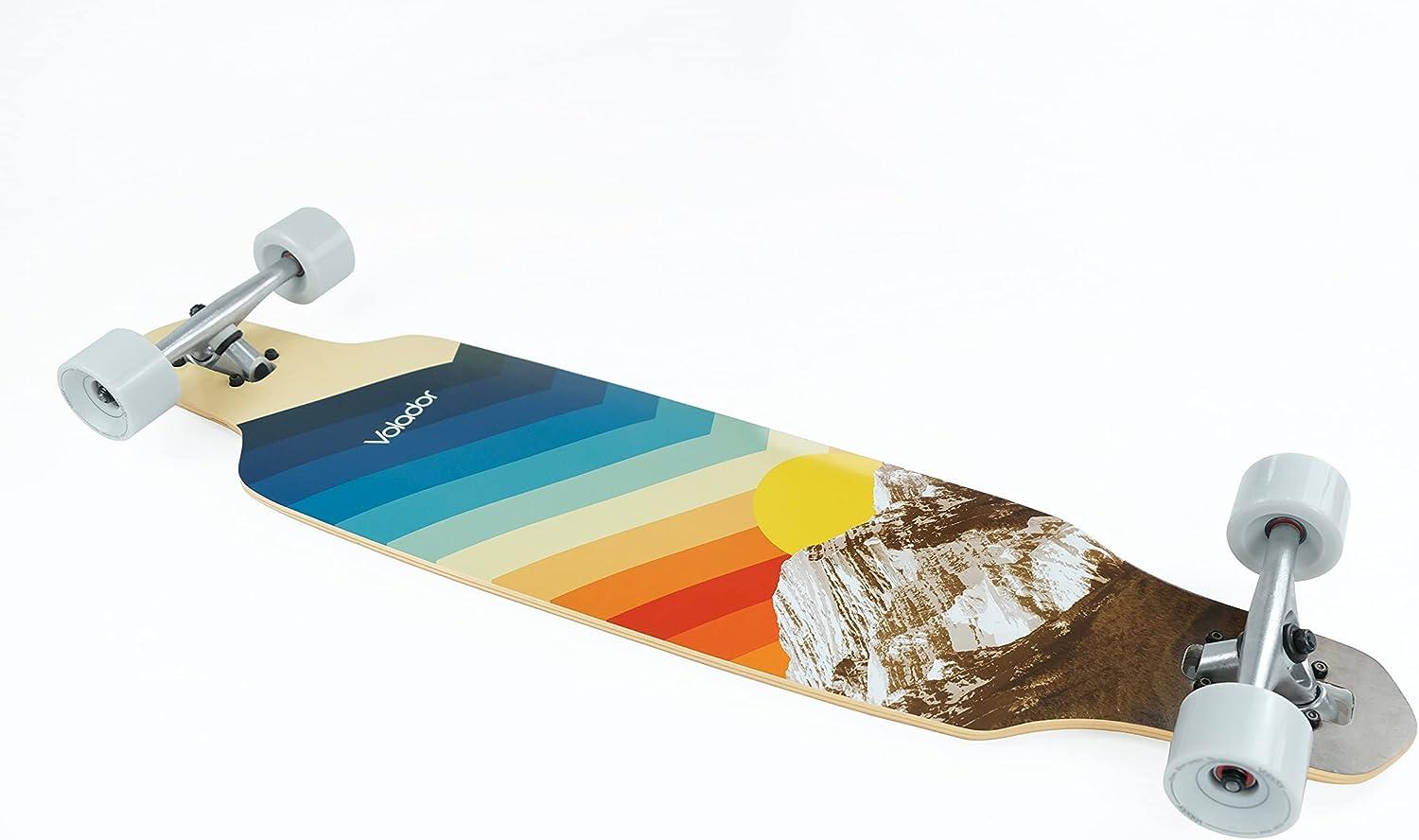 VOLADOR Freeride Longboard Cruiser - Maple Wood Deck - Drop Through ...