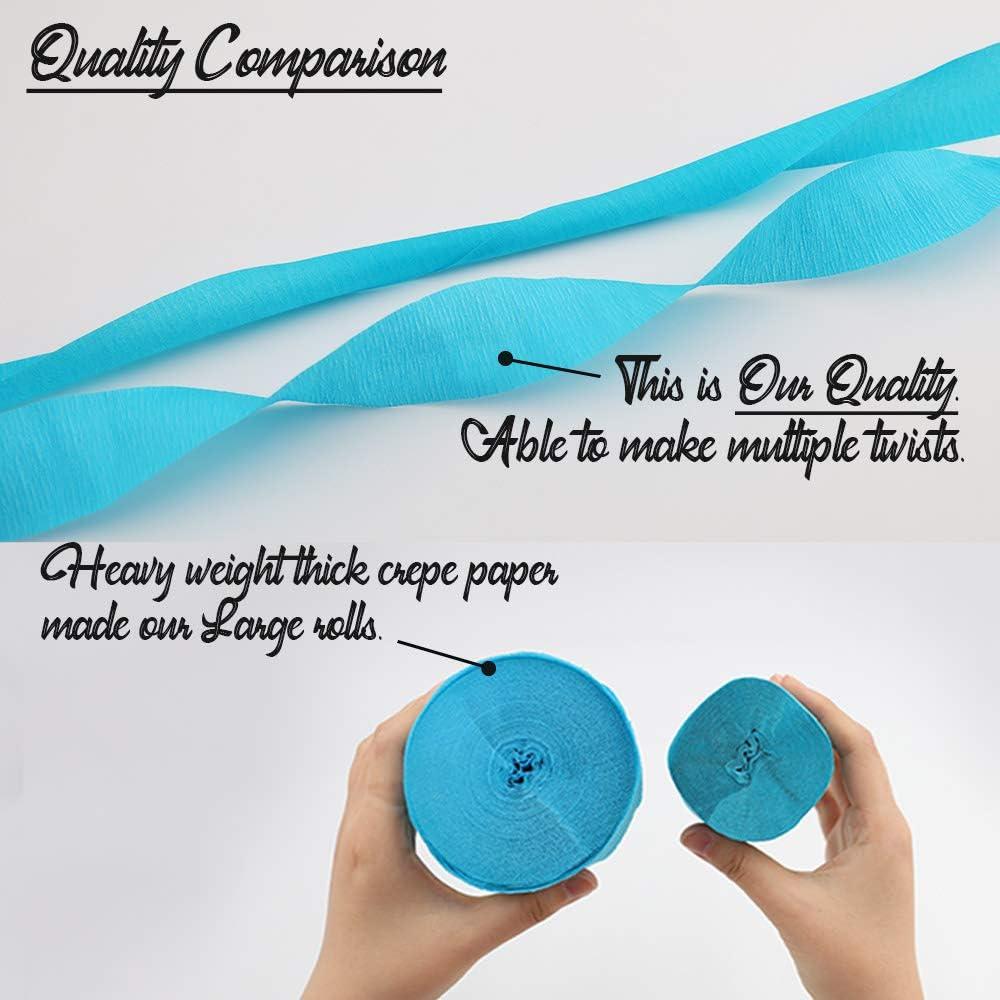 490-Feet Crepe Paper Streamer Rolls - 6 Rolls Birthday Party Decoration ...