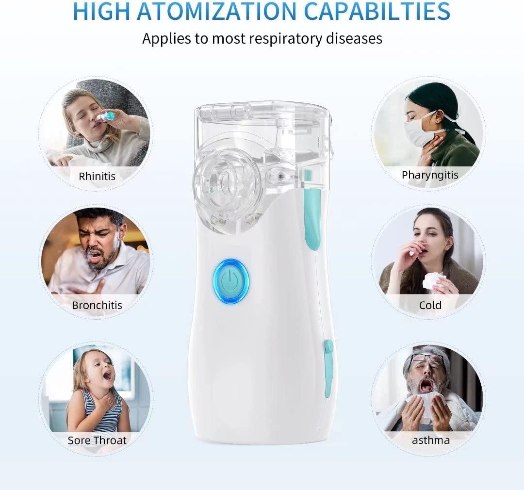 Portable Handheld Mesh Nebulizer Machine for Adults & Kids - Adjustable ...