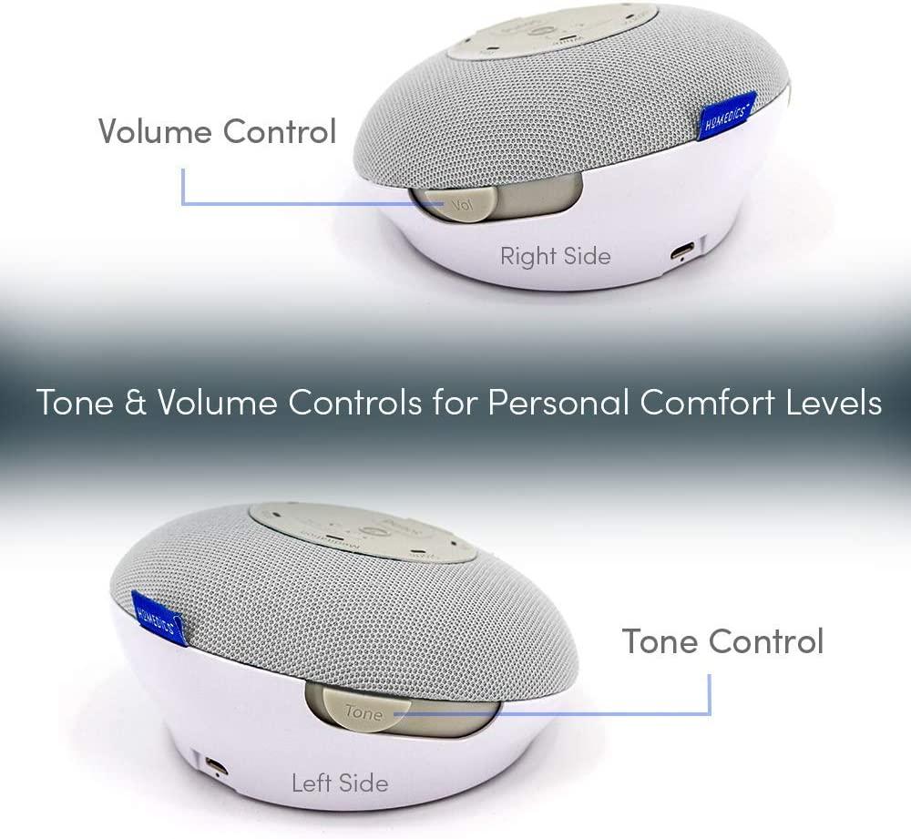 Homedics Deep Sleep Mini Portable Sound Machine - 5 Soothing Sounds, 3 ...
