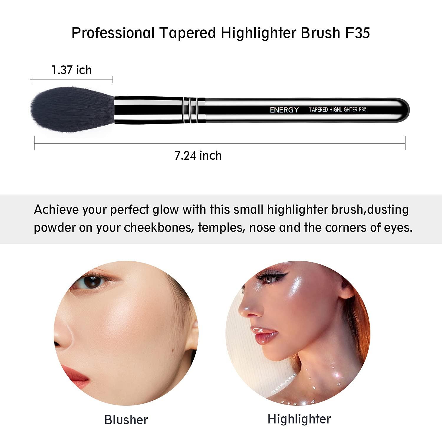 ENERGY Tapered Highlighter Brush F35 | Vegan Makeup Tool for Cheekbone ...