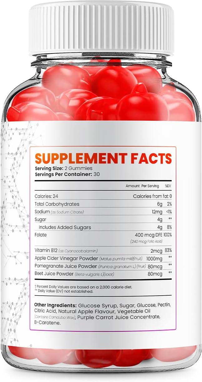 AnatomyOne Extreme ACV Gummies - Advanced Formula with B12, Beet Root ...