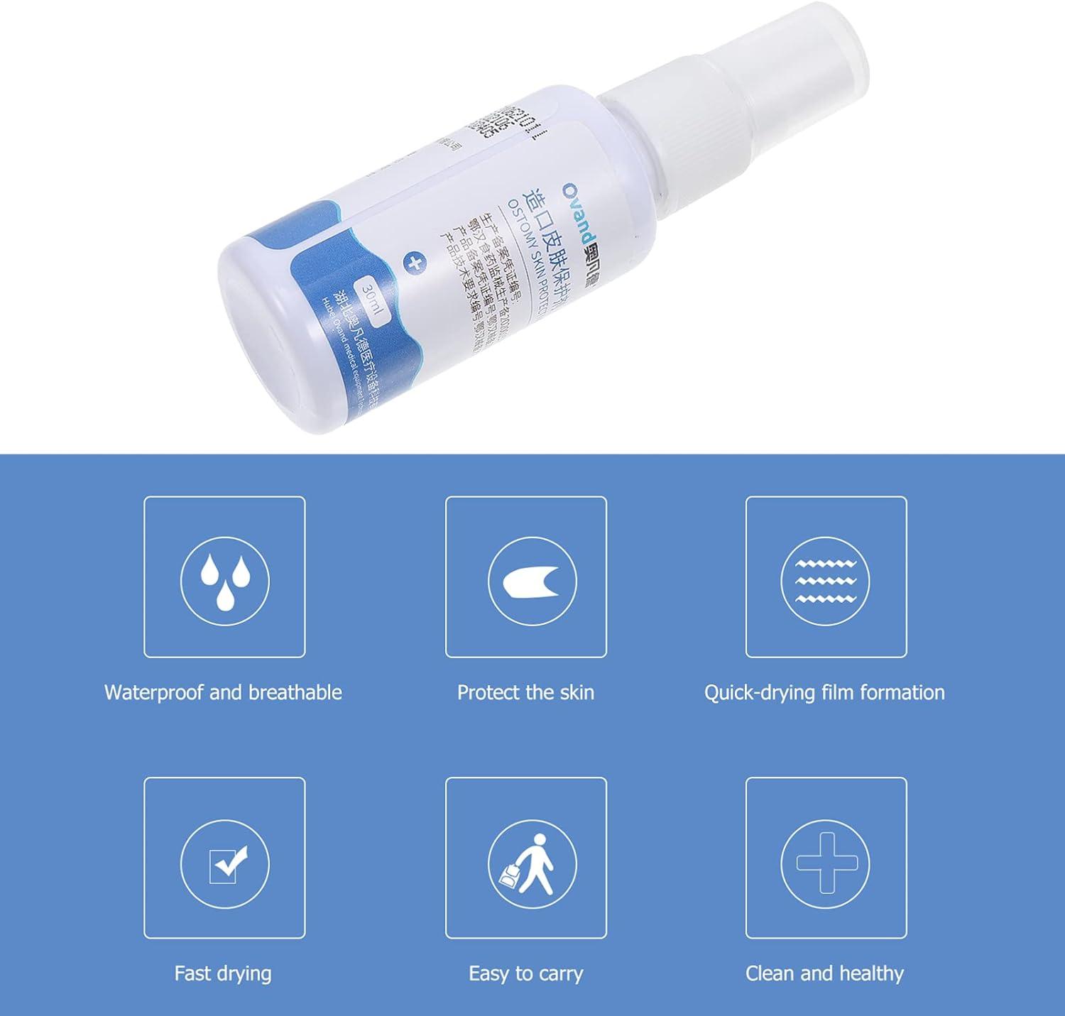 DOITOOL Ostomy Skin Barrier Protectant Spray - White Bg, Cleaning ...