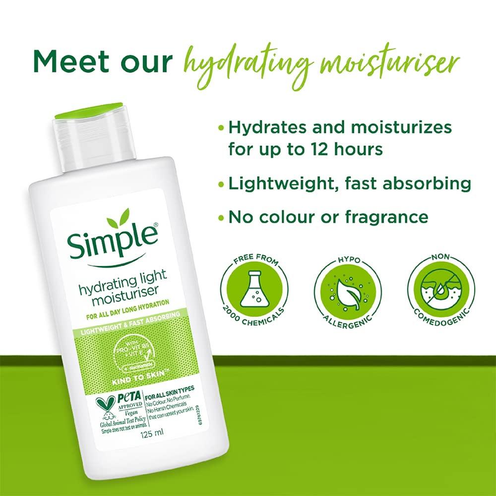Simple Kind To Skin Hydrating Light Moisturiser 125ml - Gentle Daily ...