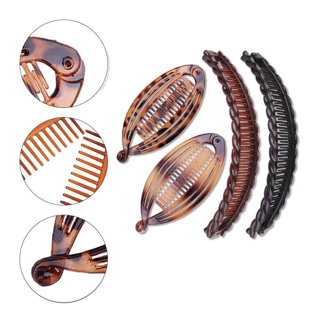 Shop Vintage Fishtail Banana Clips - 4-Piece Hair Accessory Set for ...