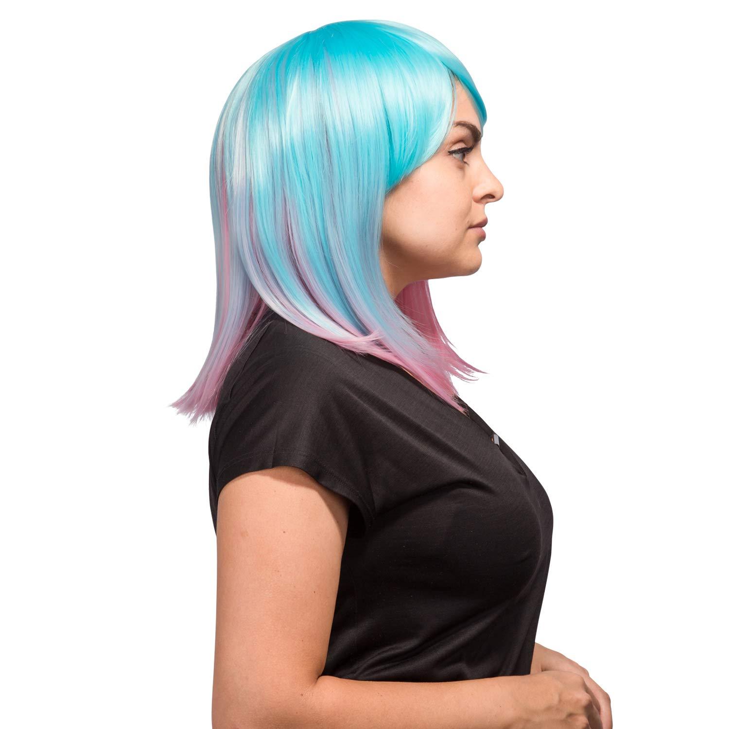 Agptek Multi Color Ombre Short Bob Wig Shoulder Length Hair Extension