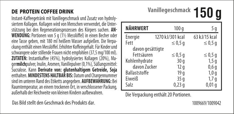 Buy ActivLab Protein Coffee Drink 150g - Instant Vanilla Coffee with Hydrolyzed Collagen | 30 ...