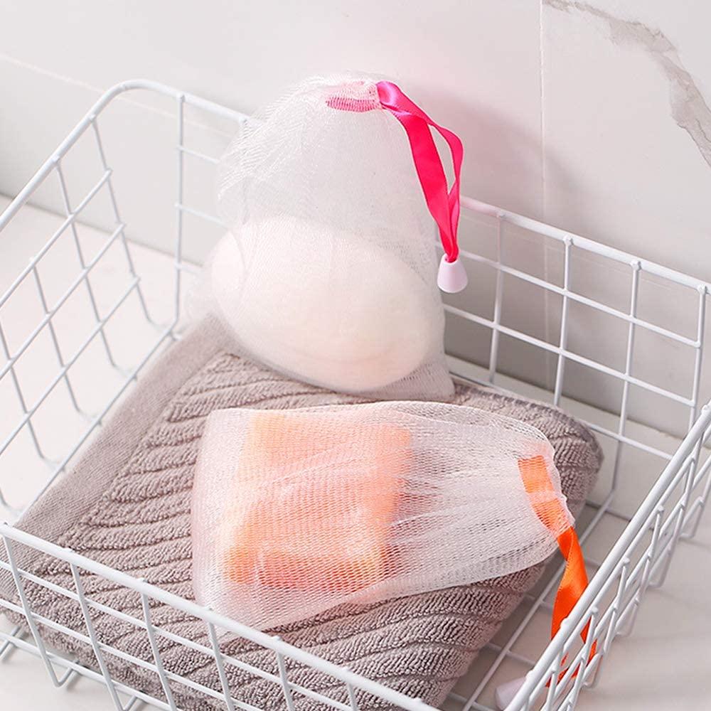 20 Pack Handmade Soap Bubble Mesh Bags - Exfoliating Double Layer Foam ...