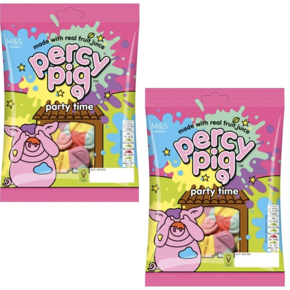 Percy Pig Party Time Fruit Gums Twin Pack - 2 x 150g | Deliciously Chewy & Irresistibly Fruity ...