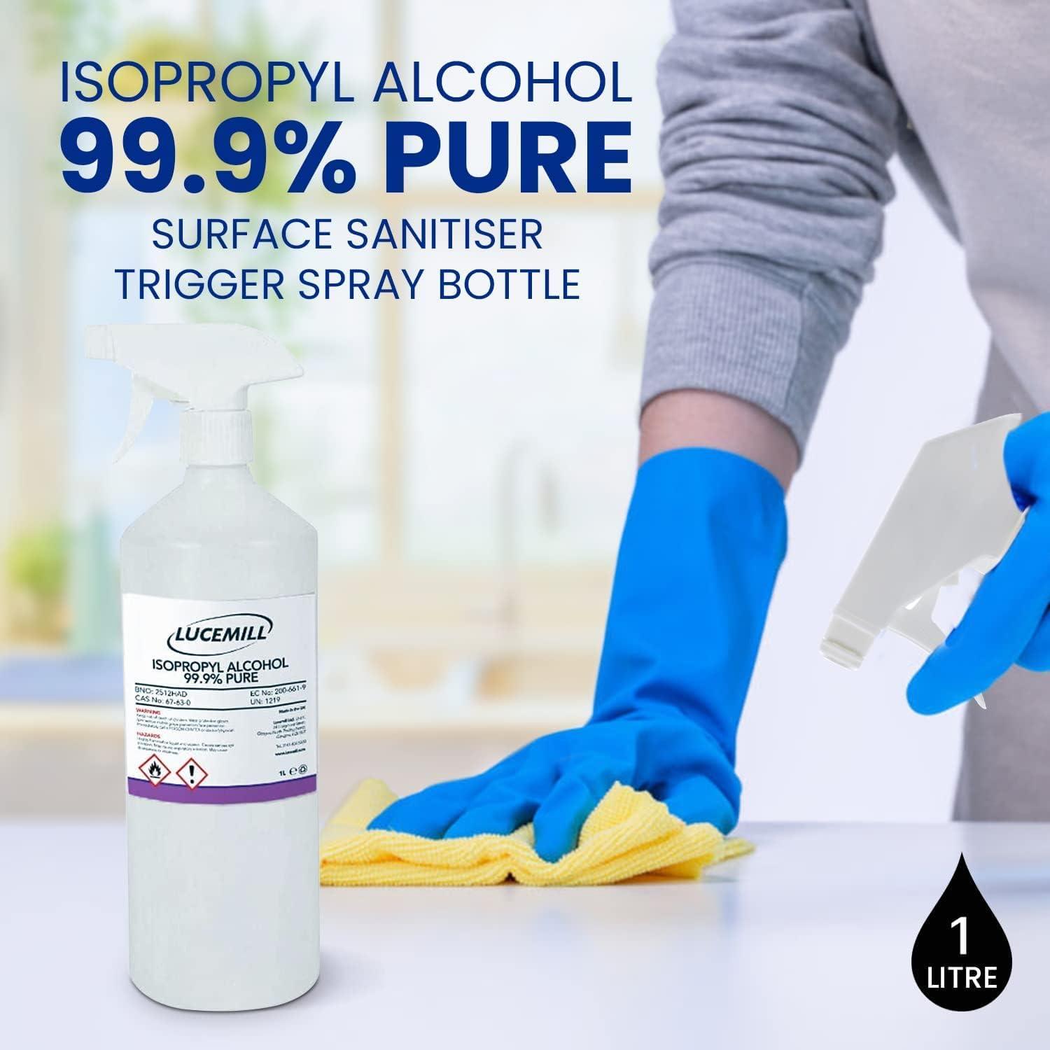 (6 Pack) of 1000ml Isopropyl Alcohol 99.9% Pure IPA Trigger Spray ...