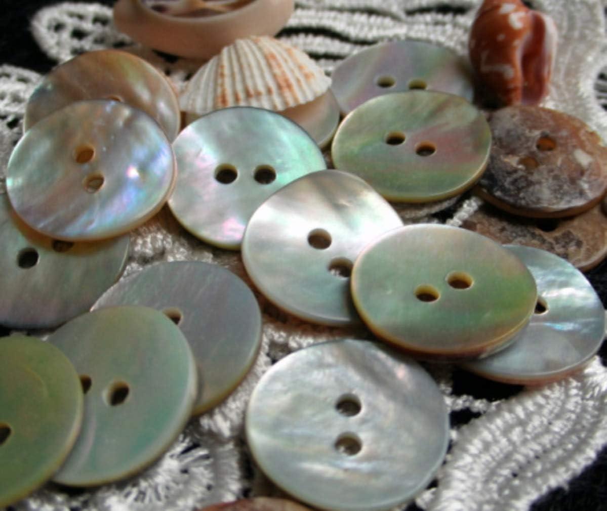1000 Pcs 10mm 2-Hole Natural Shell Buttons - Mother of Pearl Round ...