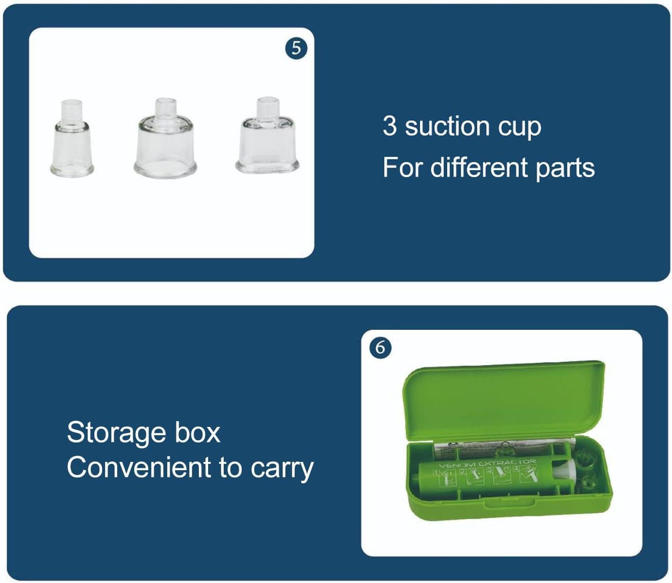 Bite Sucker Venom Extractor Tool - Effective Poison Removal Kit for ...