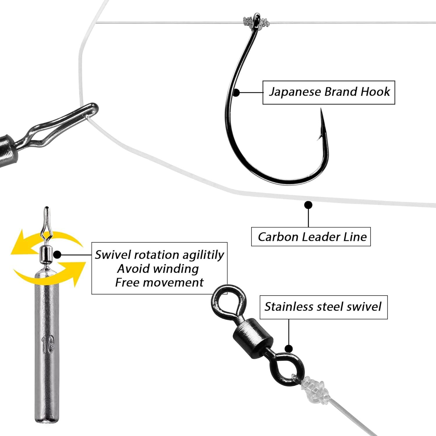 Buy Premium Drop Shot Fishing Rigs - Prefabricated Lure Assemblies with ...