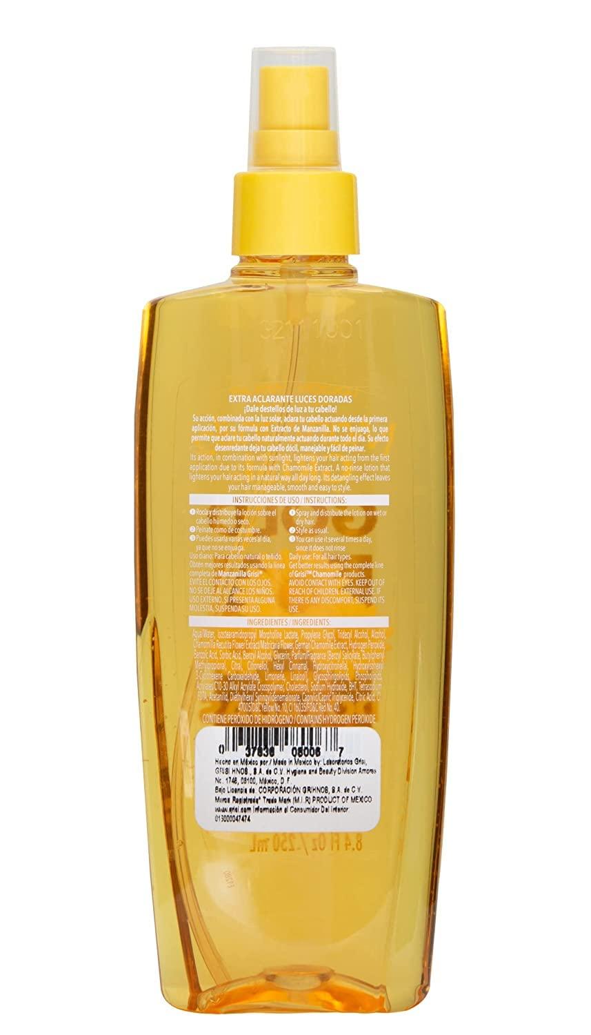 Manzanilla Grisi Gold Hair Lotion 2-Pack - 8.4 FL Oz Spray Bottles with ...