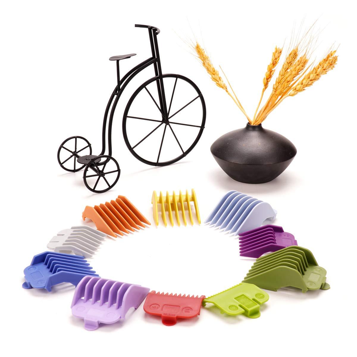 BESTBOMG Professional Hair Clipper Guards Set - 10 Color Cutting Guides ...