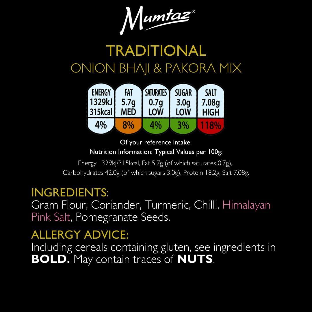 Mumtaz TRADITIONAL PAKORA & ONION BHAJI Mix 375g - Reusable Resealable ...