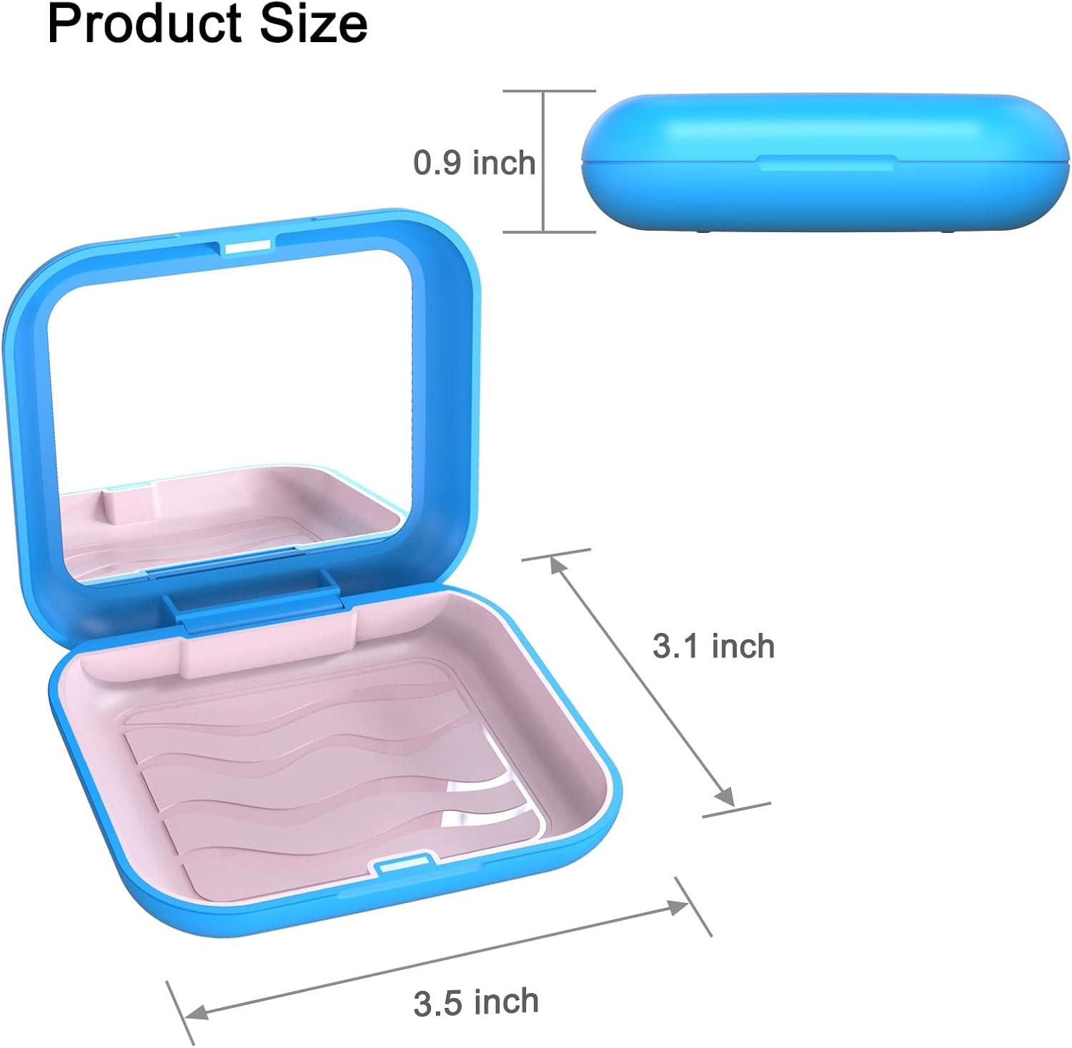 Shop BVN Braces Box | Durable Denture Container for Travel - Blue ...