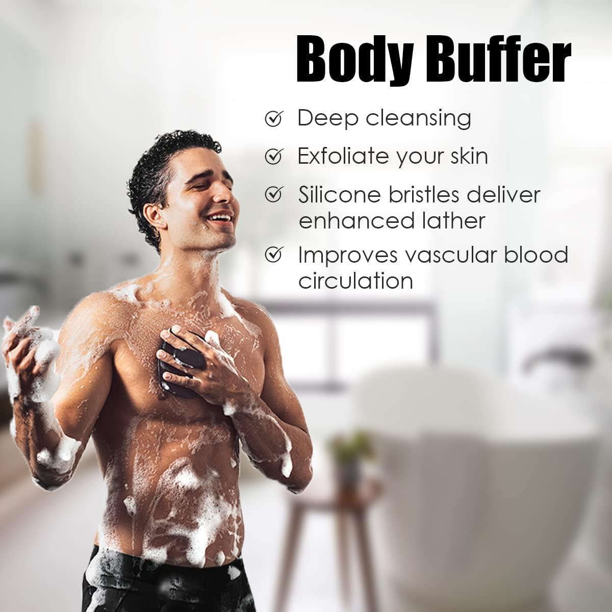 Silicone Body Scrubber for Shower - Premium Exfoliator Brush for Skin ...