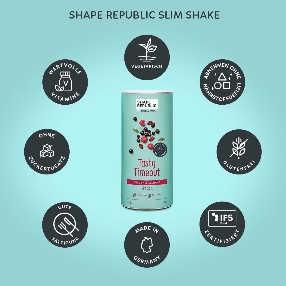 Shape Republic Wildberry Shake Meal Set - Protein Powder with 24 Vitamins & Minerals | Weight ...