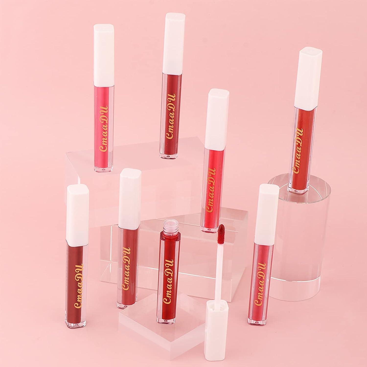 Domality 8 Colors Glossy Liquid Lipstick Set 8pcs Creamy Nourishing ...