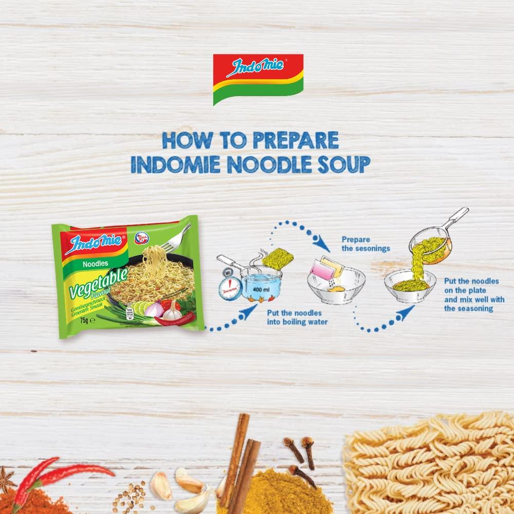 Buy INDOMIE Instant Noodles Vegetarian Multipack (40 x 75g) - Delicious ...
