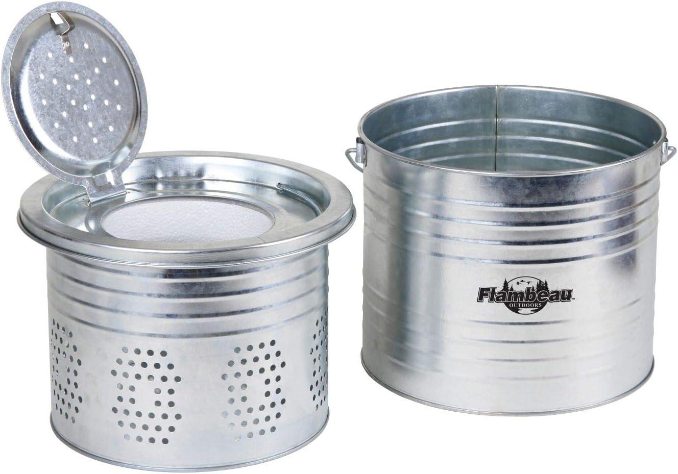 Flambeau Outdoors 6065BC 2-Piece Galvanized 8 Qt. Floating Minnow ...