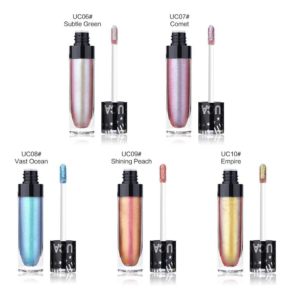 UCANBE 5 Colors Sparkle Liquid Eyeshadow Makeup Set - Long Lasting ...