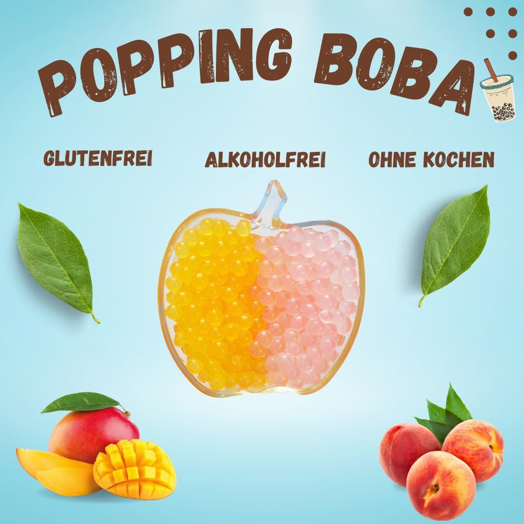 Buy Vegan & Gluten-Free Bubble Tea Popping Boba Mix - 3x600g Blueberry ...