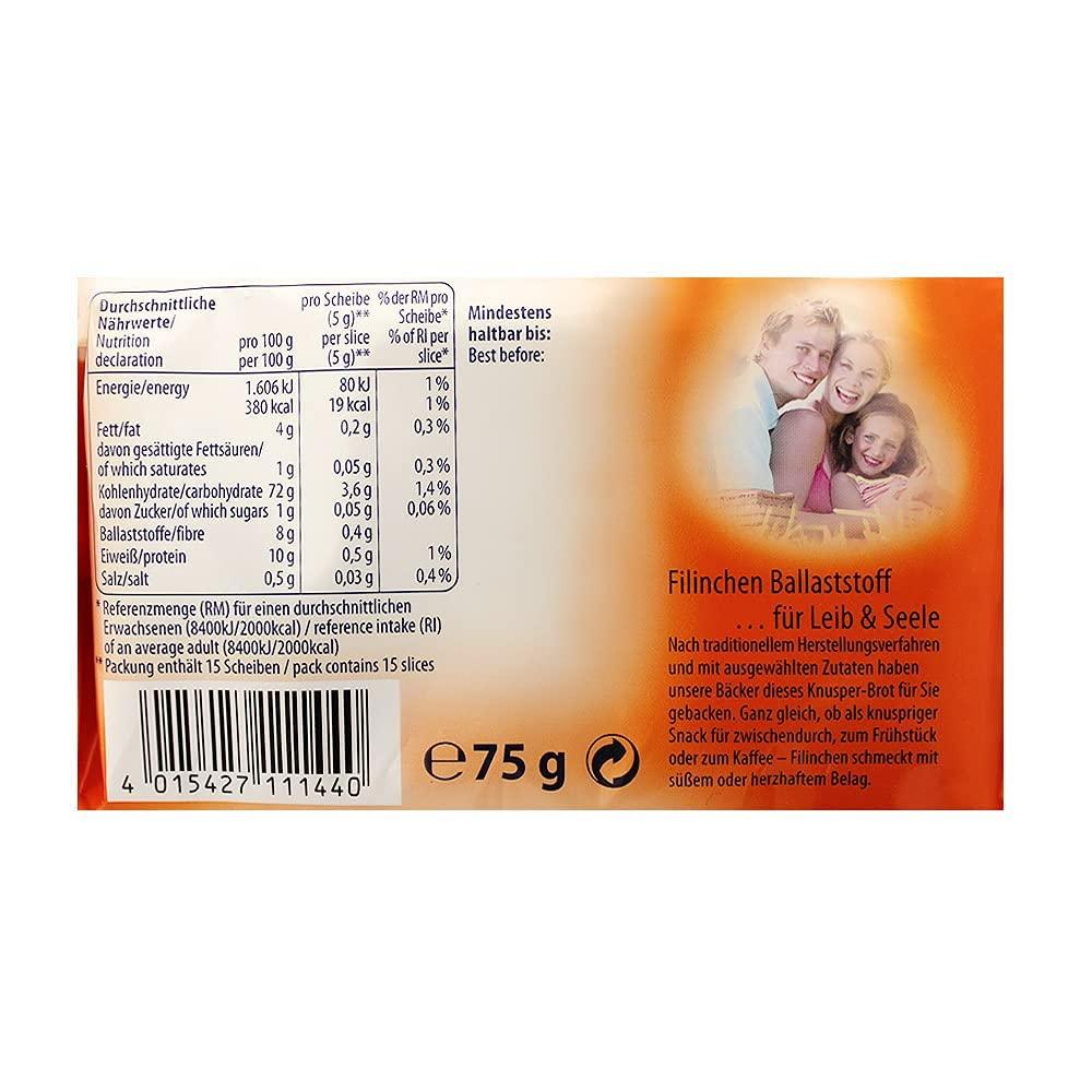 Buy 30 Pack Crispy Bread Filinchen - Fiber-Rich Crunchy Waffle Snacks ...