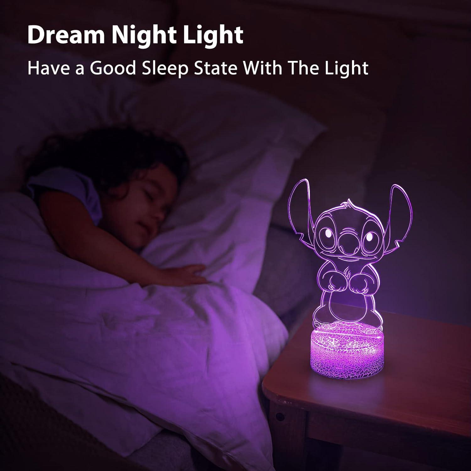 Hoofun 3D Illusion Stitch Nachtlicht - Remote Control Touch Lamp ...