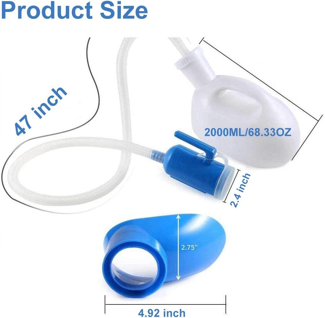 Portable Urinals 2000ML for Men and Women - Spill-Proof Pee Bottle with ...