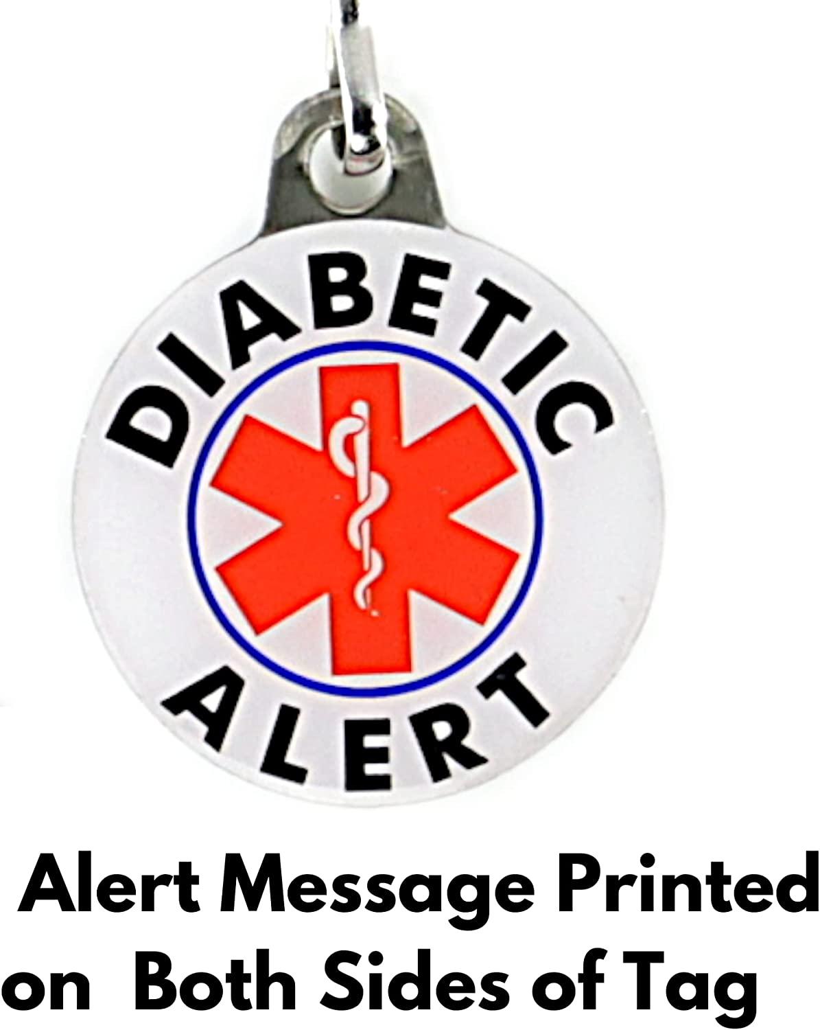 Diabetic Alert Tags - Double Sided, All-Metal (2 Piece Set) | Buy Now ...