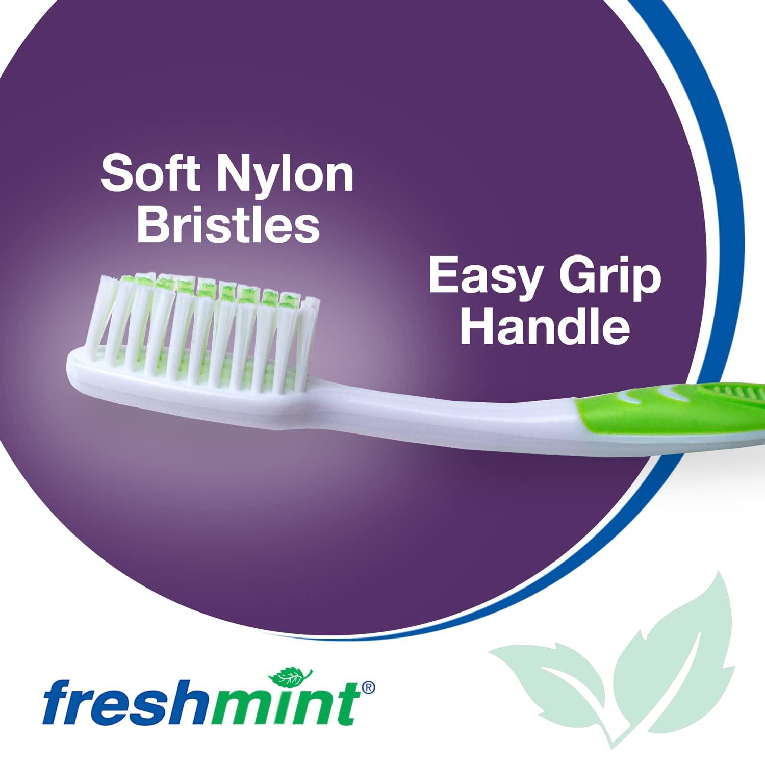 100 Pack Freshmint Individually Wrapped Premium Toothbrushes ...