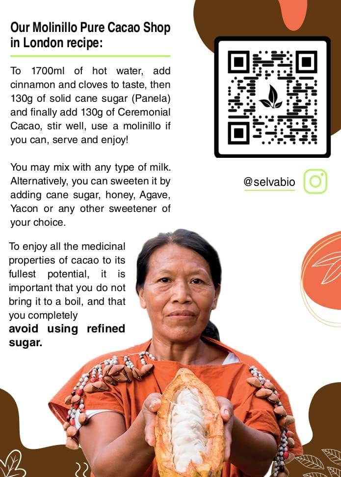 Organic Ceremonial Grade Cacao 100% Raw and Pure Cocoa Criollo Variety ...