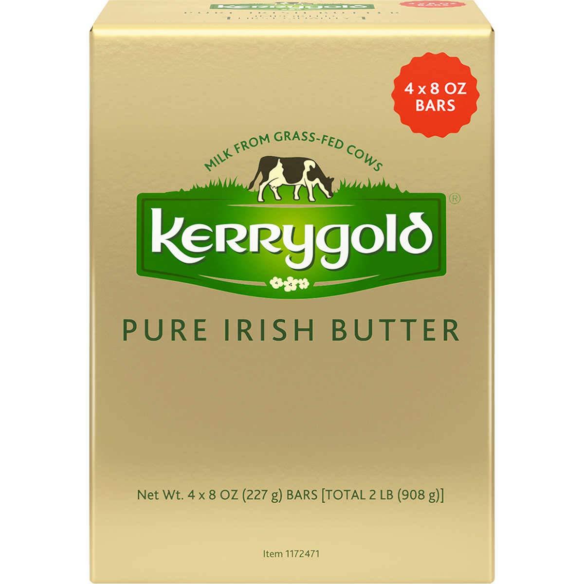 Kerrygold Pure Irish Butter Salted 32 oz - 4 Bars of 8 oz - Premium ...