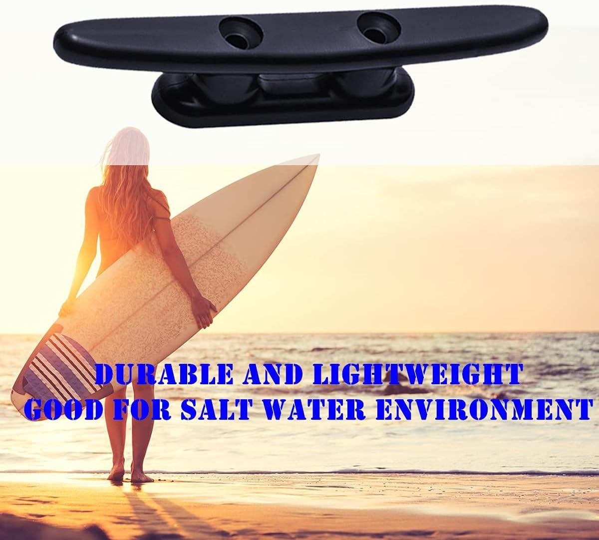 Small Boat Cleat Open Base,4 Inch Black Nylon Dock Cleats,Marine ...