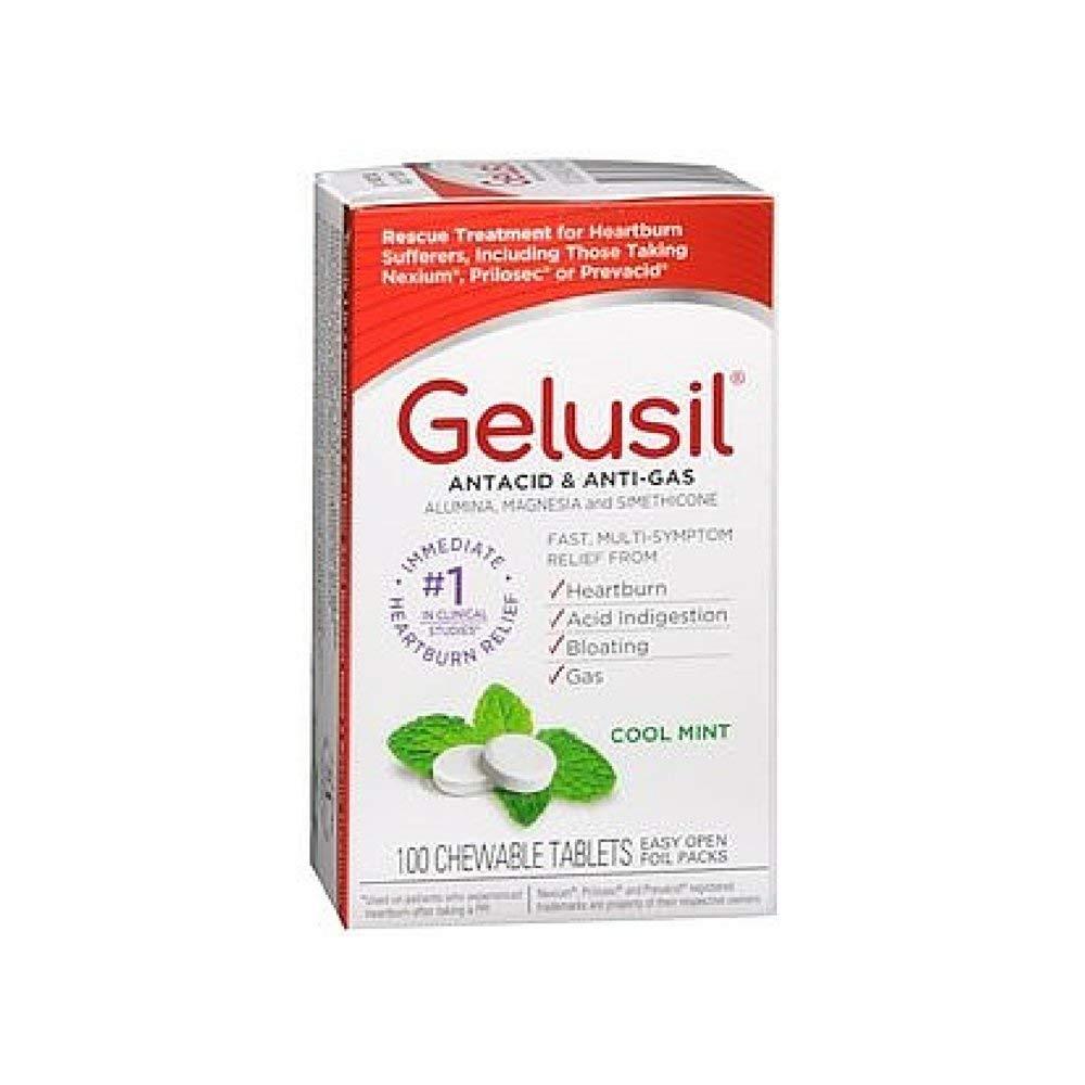 Gelusil Cool Mint Antacid/Anti Gas Tablets - 100 Tablets | Buy Now with ...