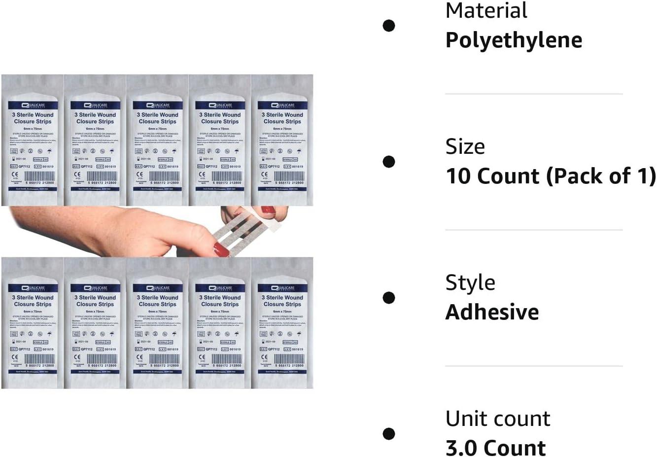 10 Packs Sterile Deep Wound Closure Strips 6mm - First Aid Adhesive ...