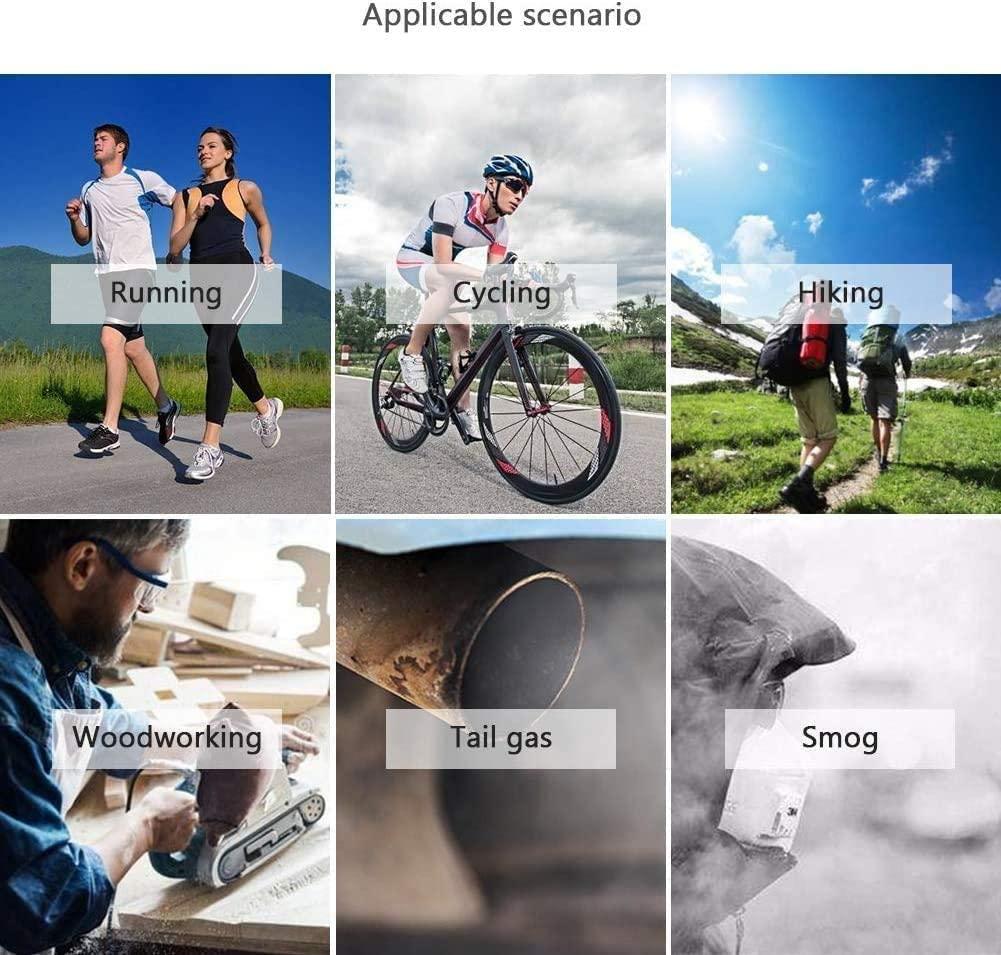 1 Pack Face mask with 10 Carbon Filters and 6 Breathing Valves Dust ...