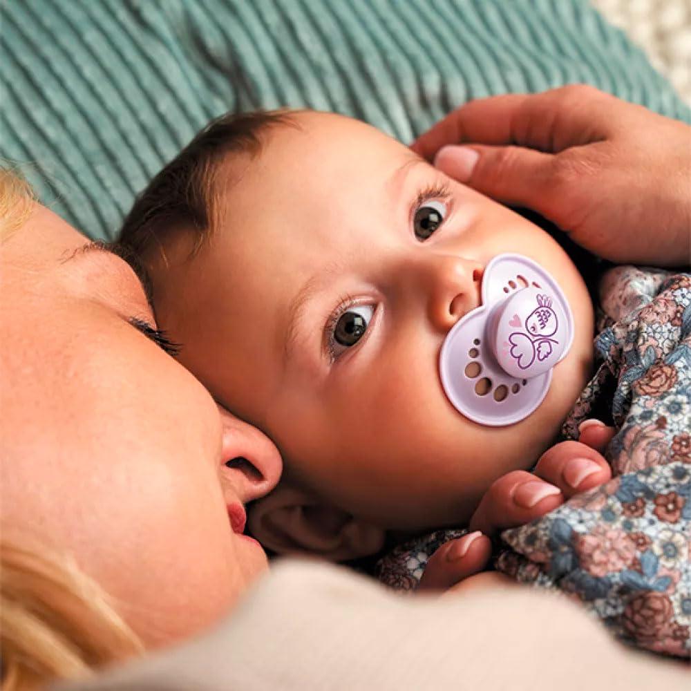 MAM Day & Night Skin Soft Silicone Pacifier Set (6-16 Months) - 4 ...