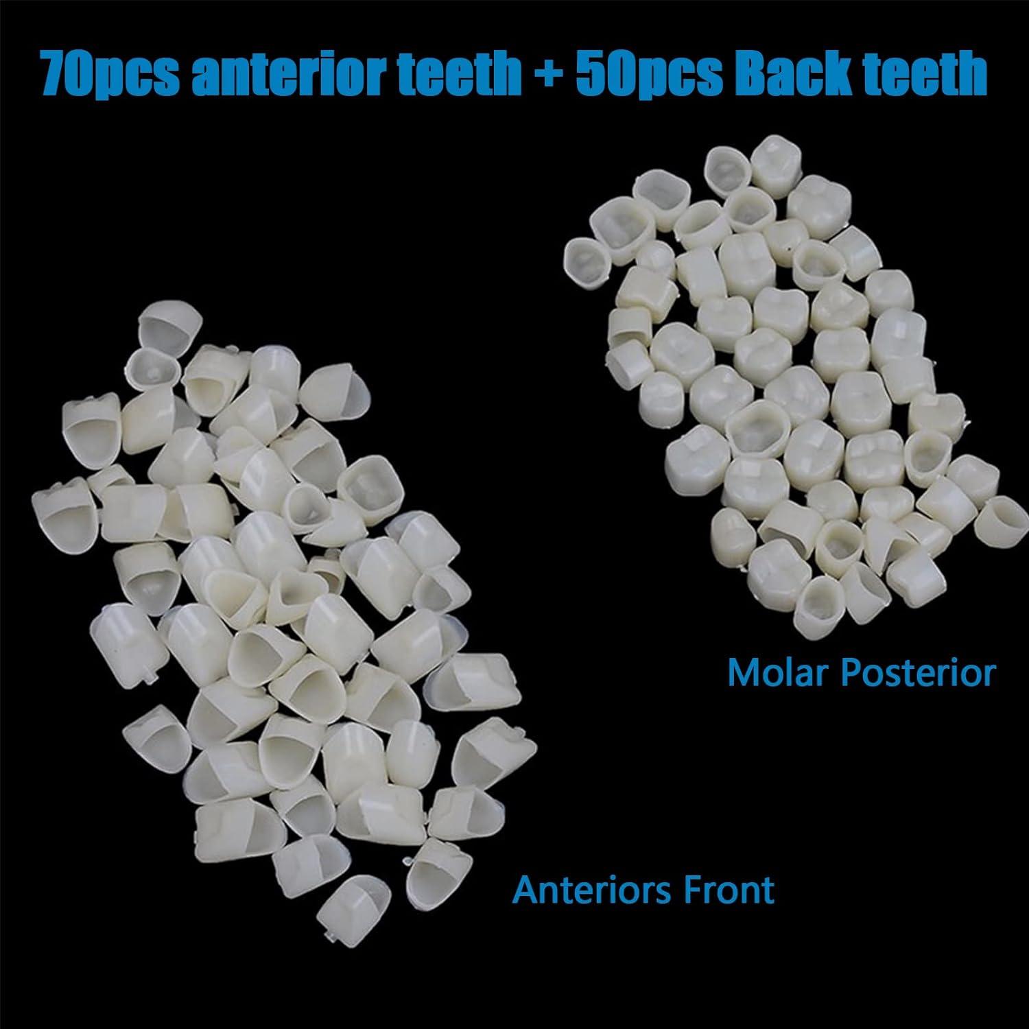 Dental Temporary Tooth Caps 120 Pcs - Front Anterior & Molar Posterior ...