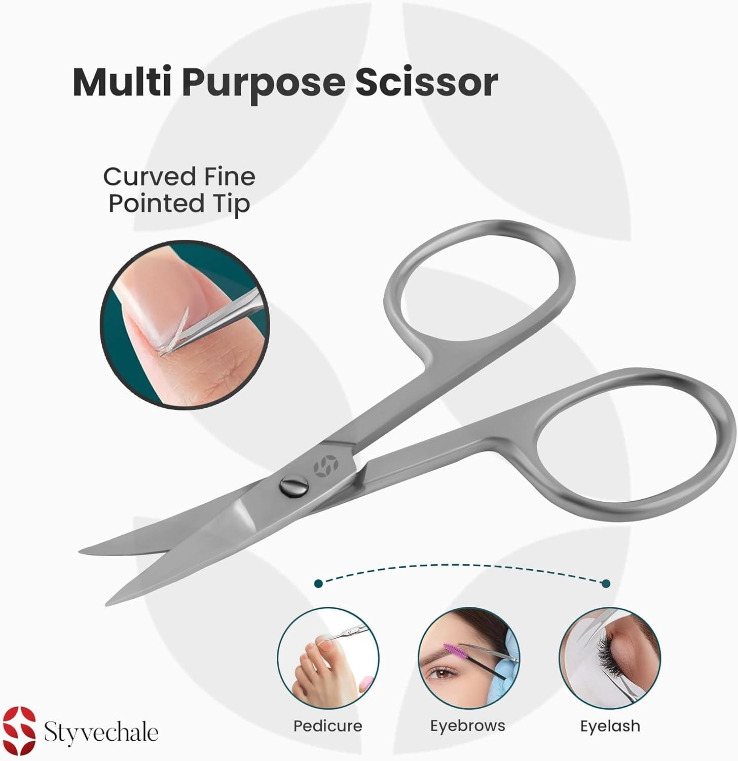 Curved Cuticle Scissors Extra Sharp Scissors for Dead Skin Stainless ...