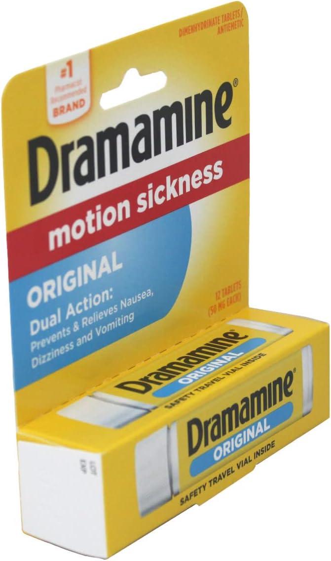Dramamine Motion Sickness Relief Original Formula Tablets 12 ea by ...
