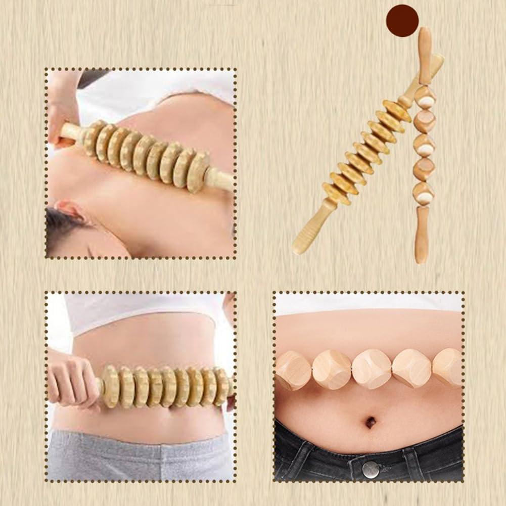 LAXED 4pcs Wooden Therapy Scraping Stick Set | Body Shaping & Lymphatic ...
