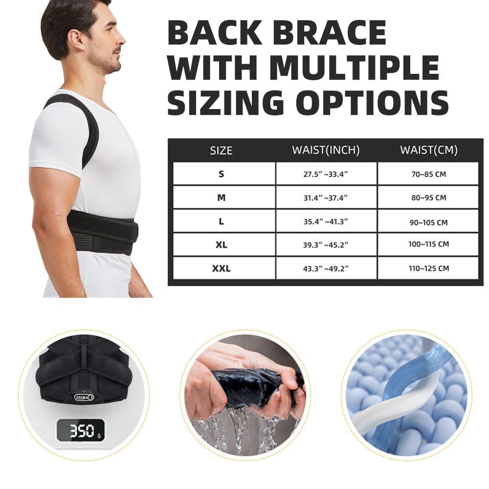 Adjustable Posture Corrector for Men and Women - Top Comfort Back Brace ...