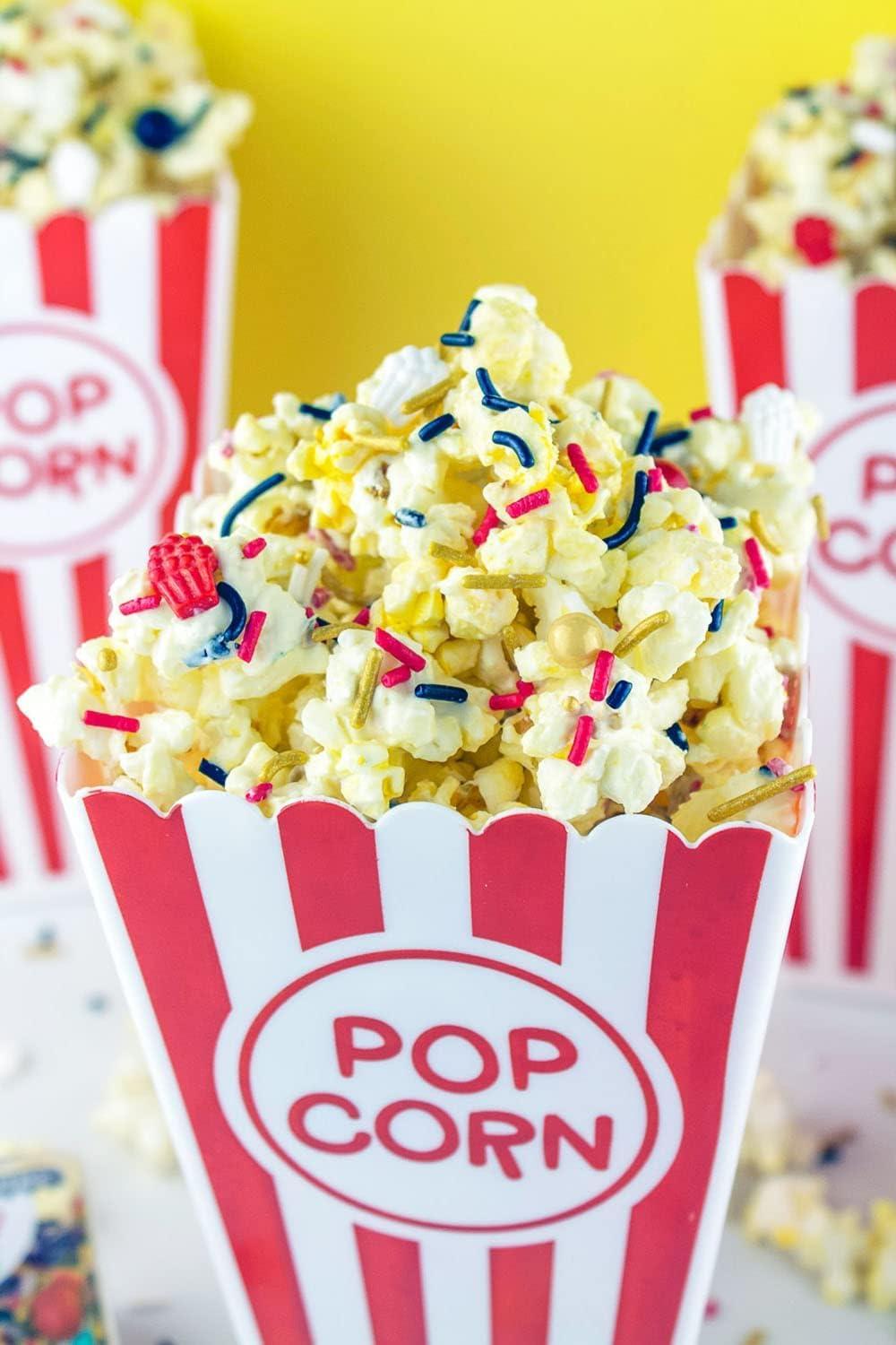Movie Popcorn Sprinkles Edible Red and Black Confetti Cake Sprinkles ...