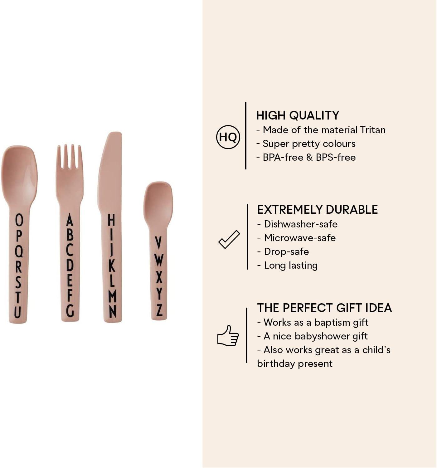 Design Letters Tritan Cutlery Set for Baby and Kids 4pcs (Nude) - BPA ...