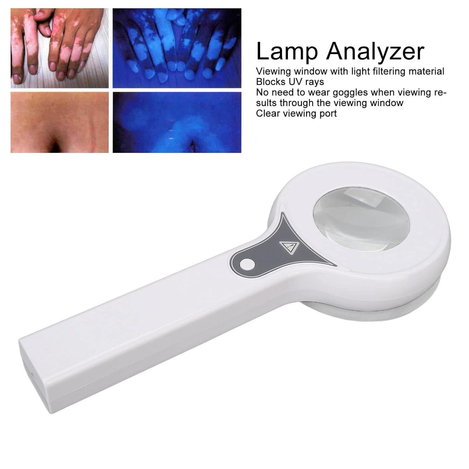 Woods Lamp Skin Analyzer - Portable Handheld UV Magnifying Machine for ...