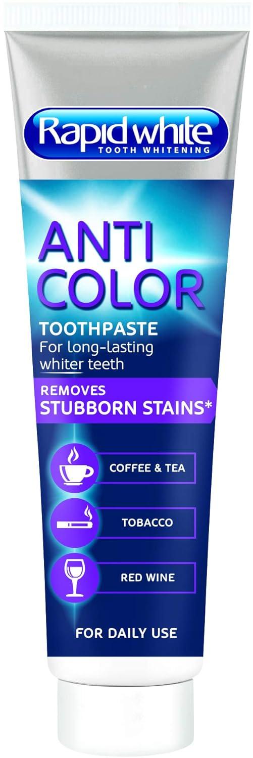 Rapid White Anti Color Toothpaste - Whiter Teeth Without Hydrogen ...